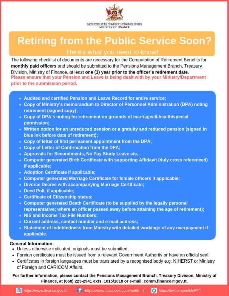 Retiring Soon Website – Ministry of Finance