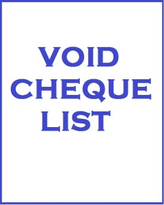 Void Cheque List – Ministry of Finance