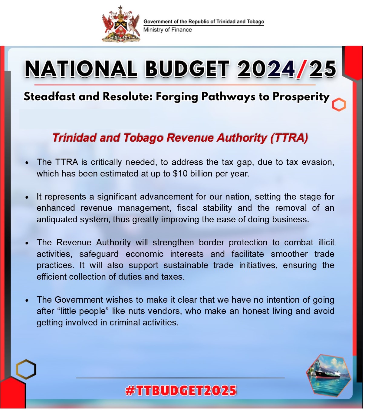 National Budget 2024/25: Steadfast and Resolute – Forging Pathways to Prosperity – Ministry of ...