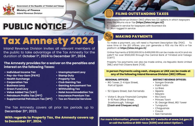 Public Notice: Tax Amnesty 2024 – Ministry of Finance